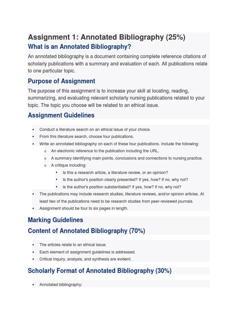 Nurs 324 Assignment 1 | PDF