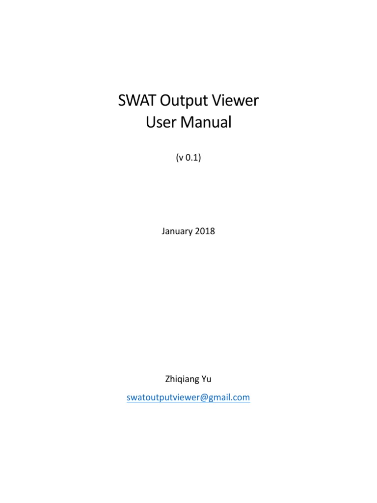 SWAT Output Viewer Manual - v0.1 | PDF | Time Series | Databases