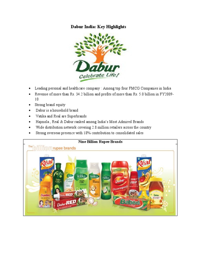 Dabur India: Key Highlights: Nine Billion Rupee Brands | PDF | Ayurveda ...