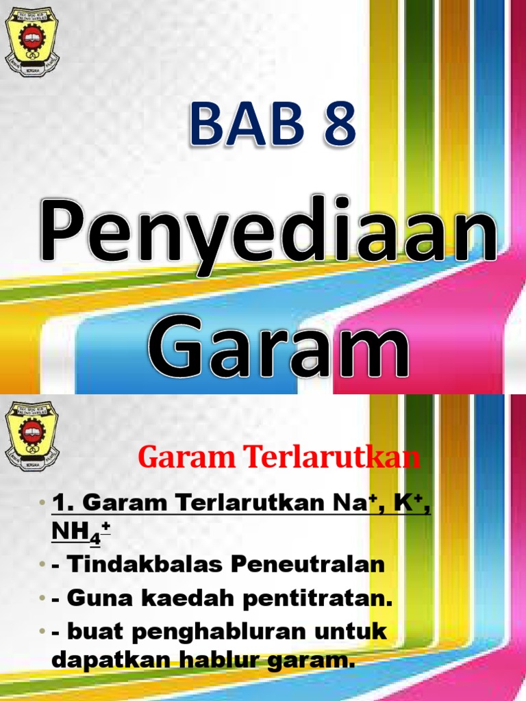 Penyediaan Garam | PDF