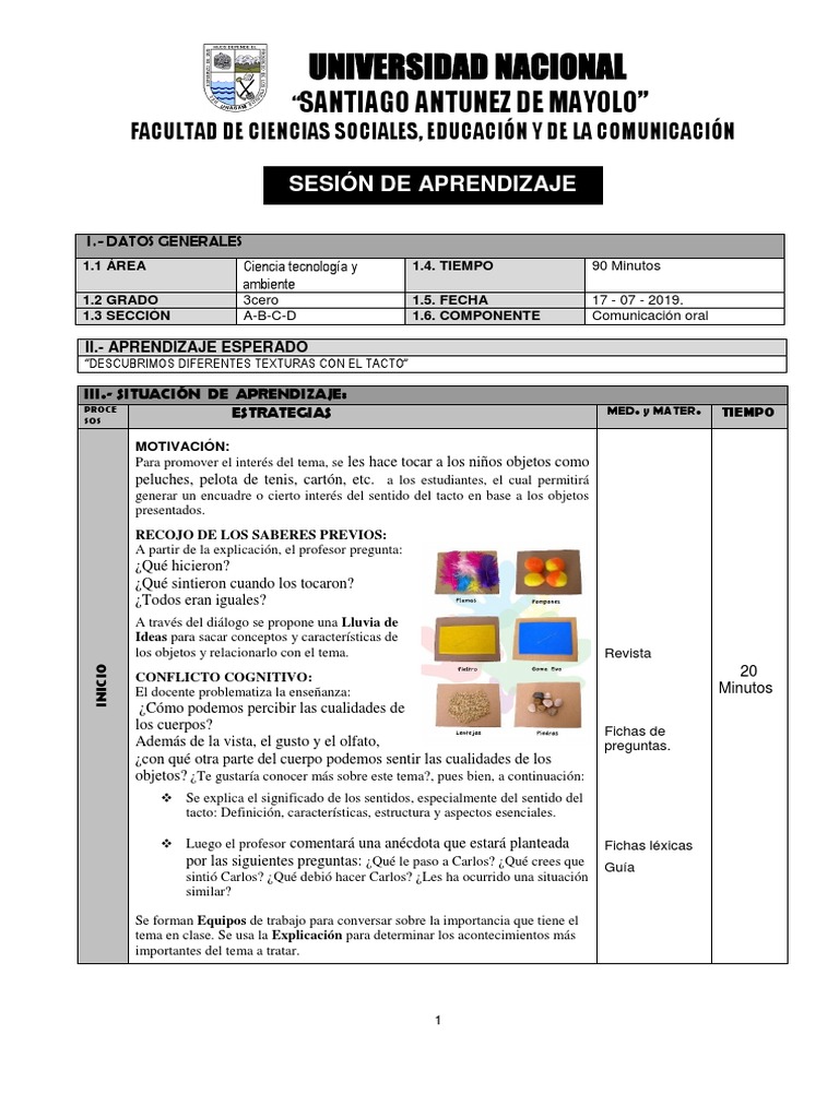 Aprendizaje del Tacto en Niños | PDF | Aprendizaje | Maestros