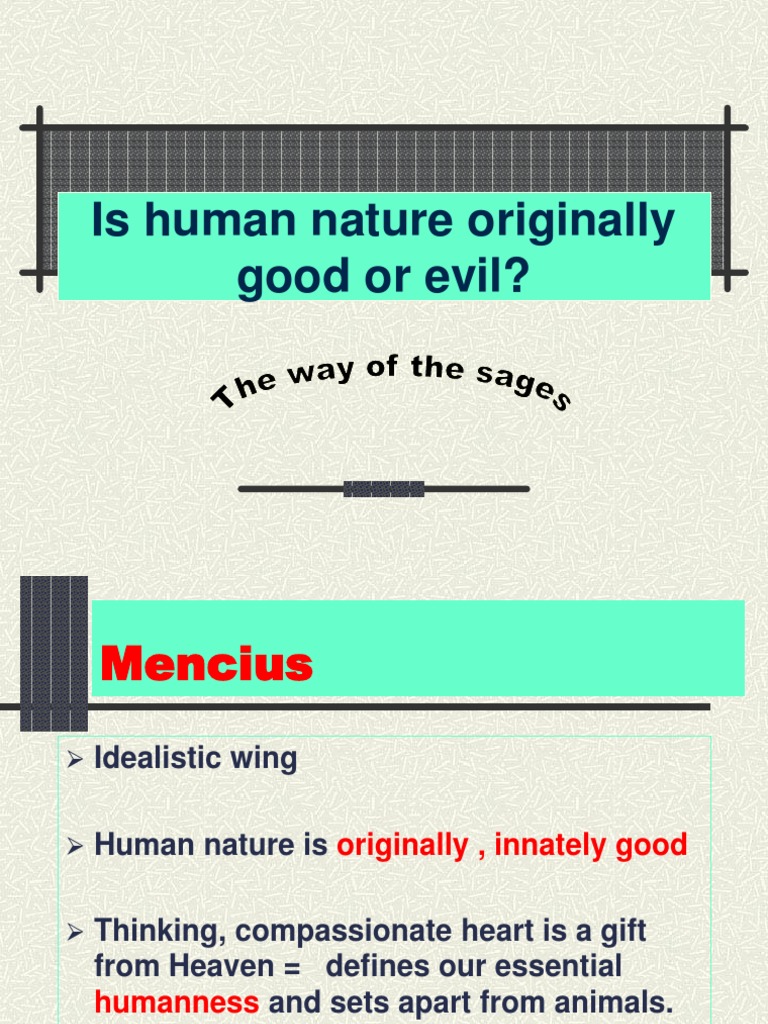 Human Nature: Good or Evil Debate | PDF