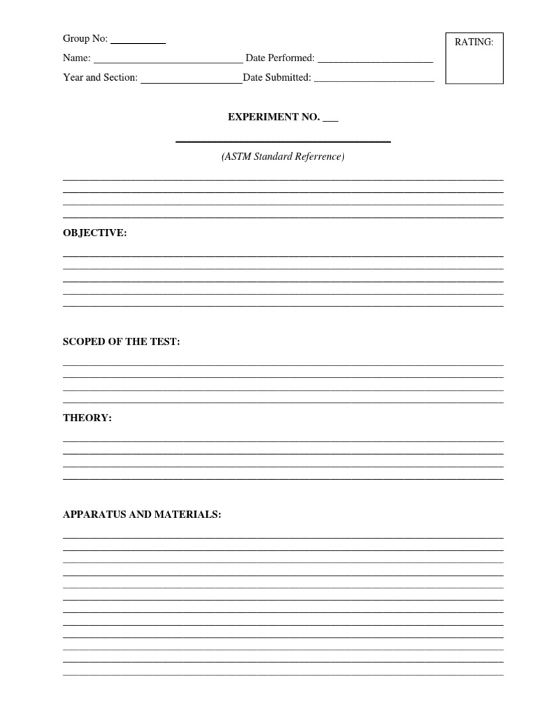 Data Sheet Sample | PDF | Experiment | Scientific Method