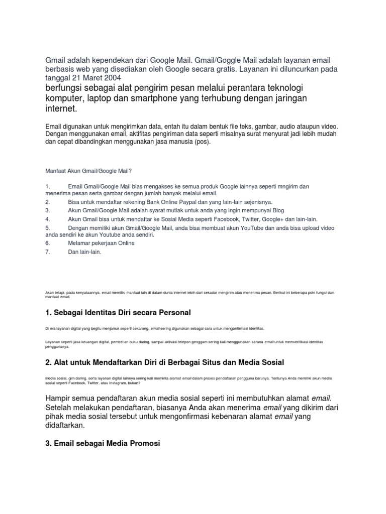 Gmail Adalah Kependekan Dari Google Mail Pdf