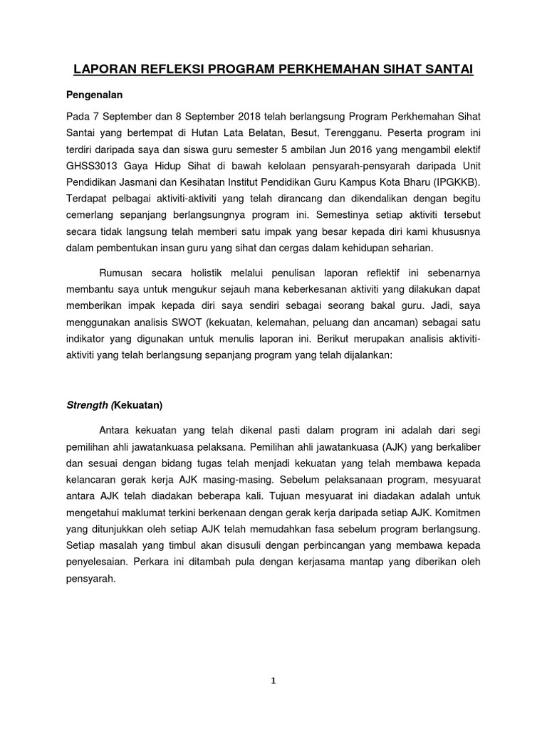 Laporan Swot Program | PDF