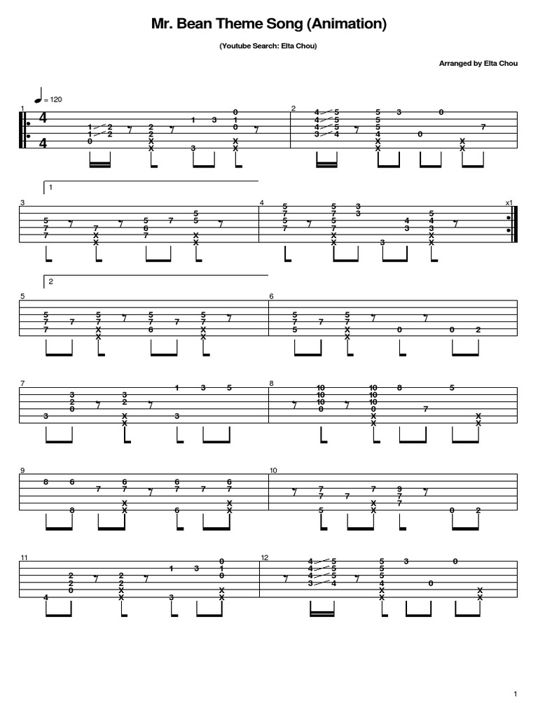 Mr. Bean Theme Song PDF | PDF