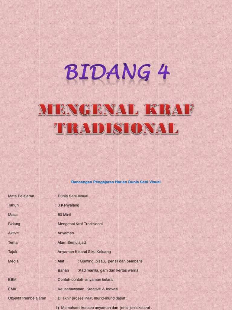 Mengenal Kraf Tradisional - Anyaman | PDF | Griya & Taman