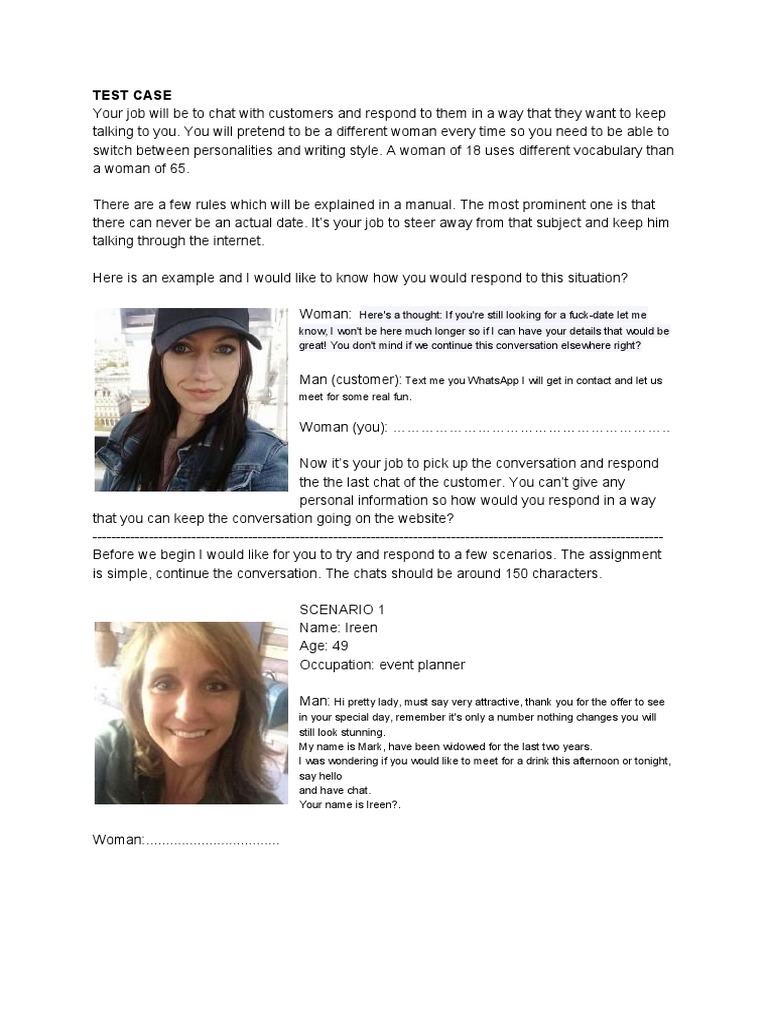 Test Case For Chat Moderator Adult Content | PDF | Conversation