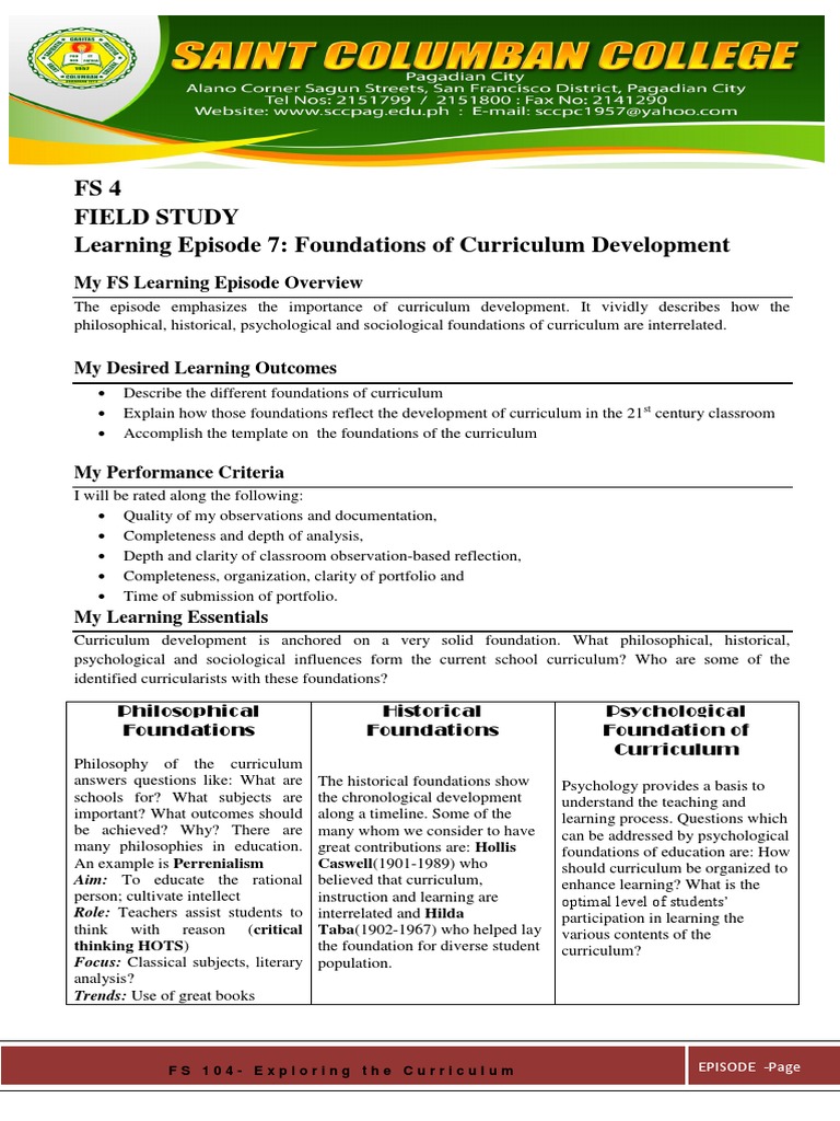 Foundations of Curriculum Development | PDF | Curriculum | Educational ...
