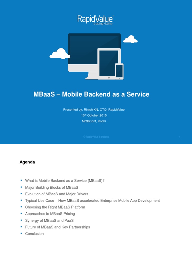 MBAAS | PDF | Mobile App | Cloud Computing