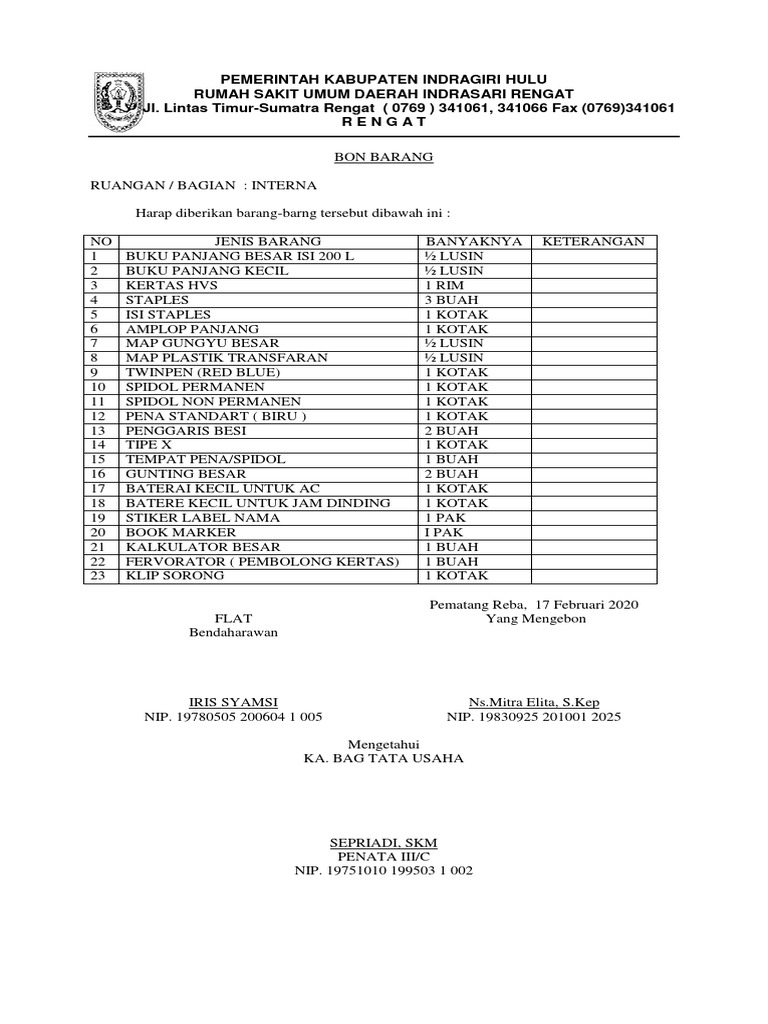 Format Bon Atk | PDF