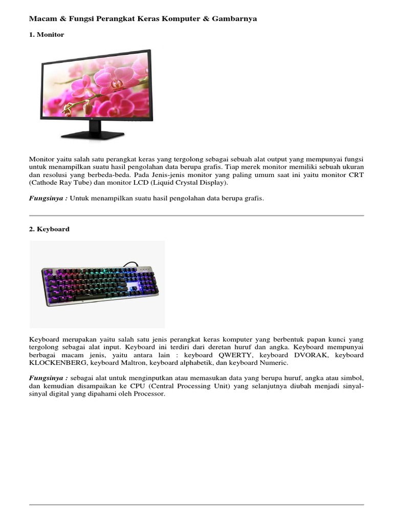 Alat Lab TKJ Dan Fungsinya | PDF