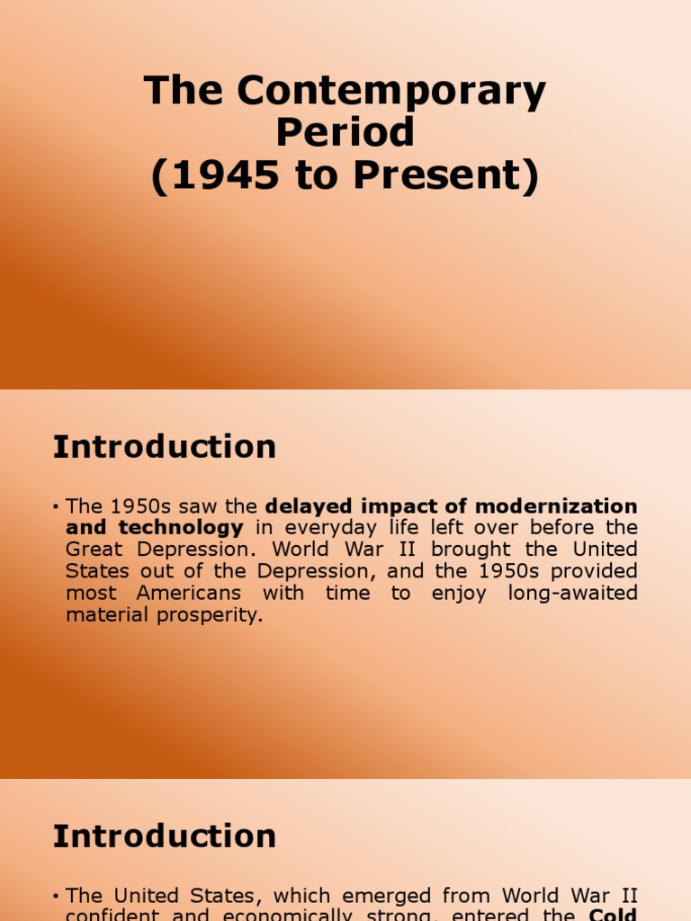 The Contemporary Period | PDF | Poetry