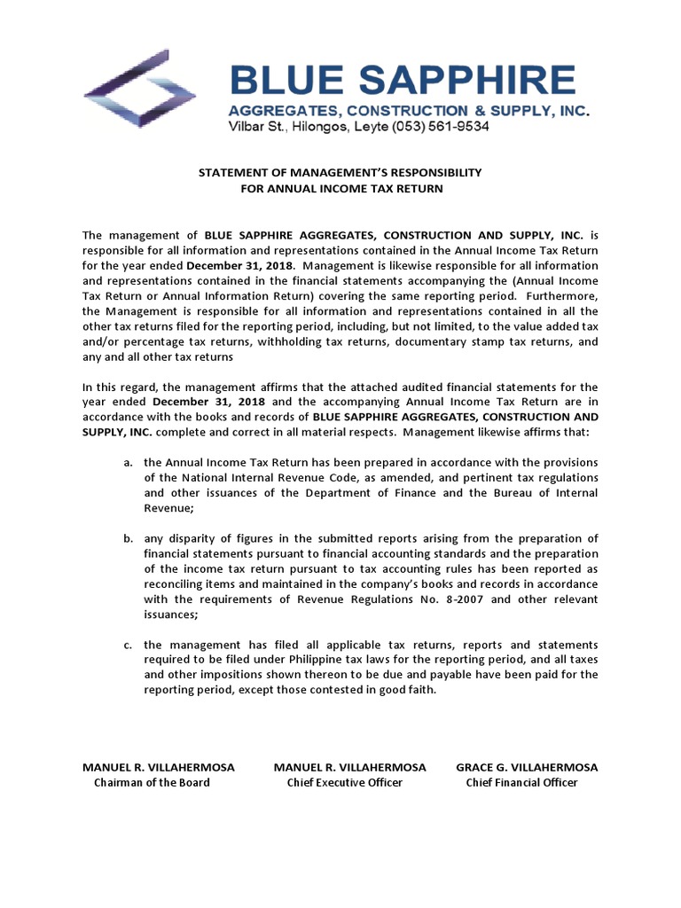 05 Bir - SMR | PDF | Tax Return (United States) | Financial Statement