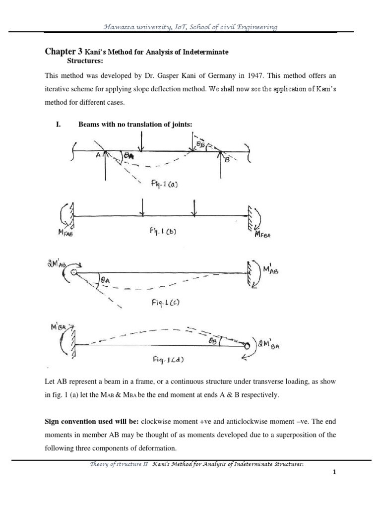 Chapter 3 Kanis Method For Analysis of I | PDF | Beam (Structure ...