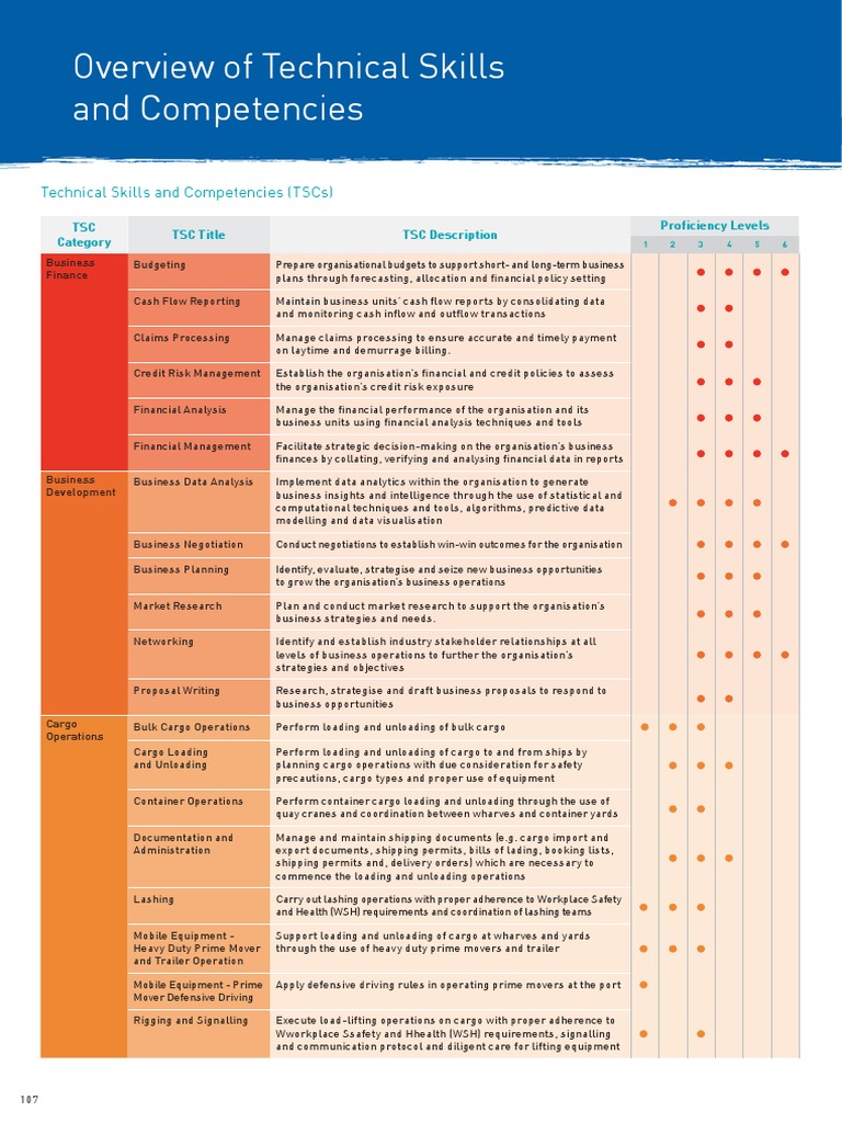 Overview of Technical Skills Competencies | PDF | Business