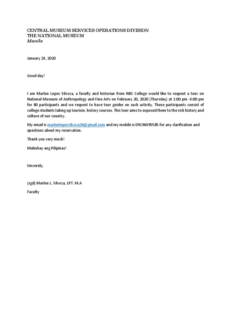 Letter of Request - NBS College-NM | PDF