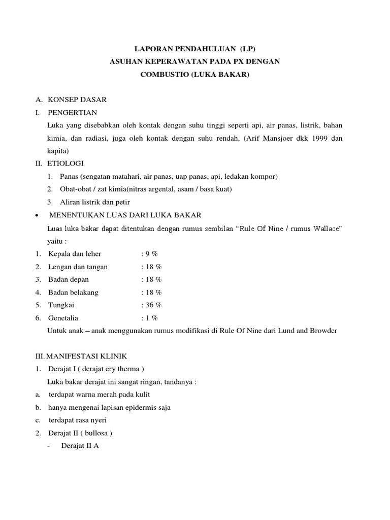 Askep Combustio Grade Ii | PDF