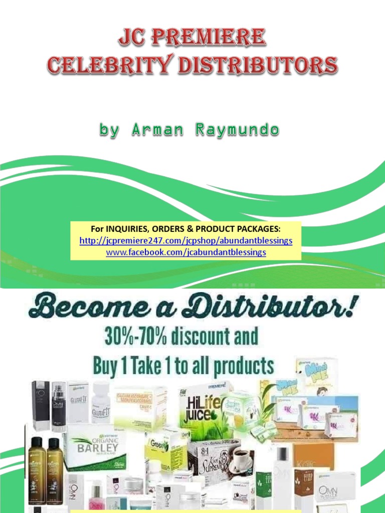 JC Premiere Celebrity Distributors | PDF