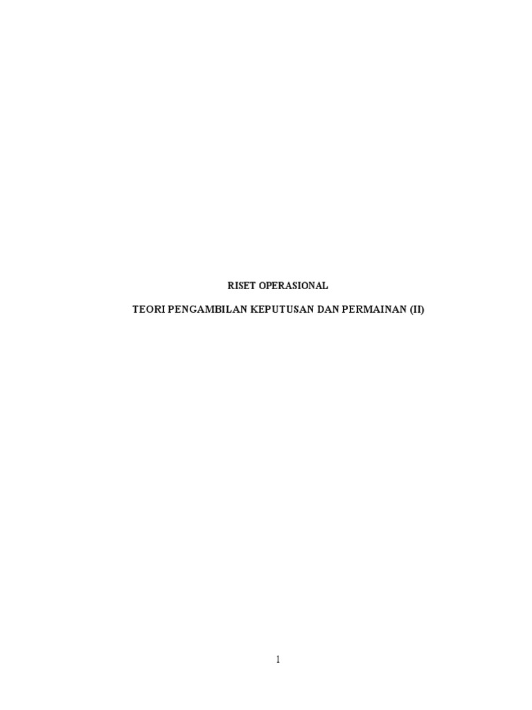 Riset Operasional | PDF
