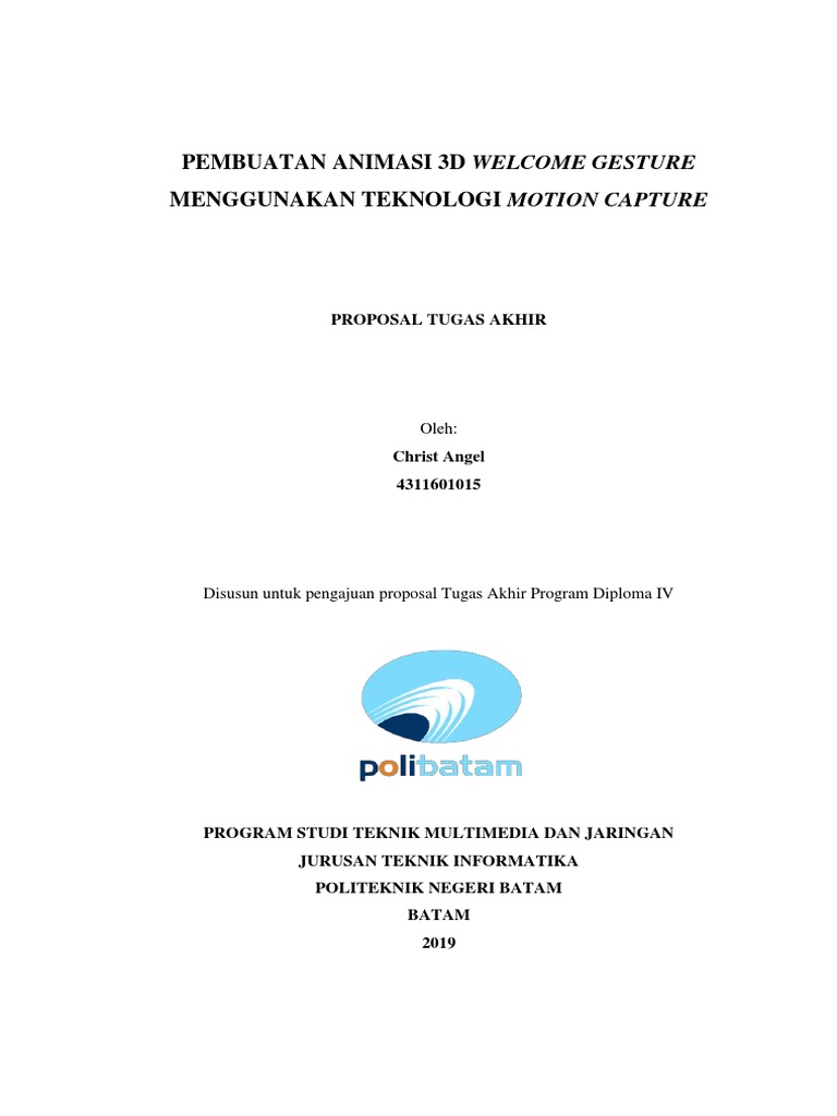 PEMBUATAN ANIMASI WELCOME GESTURE MENGGUNAKAN TEKNOLOGI MOTION CAPTURE ...