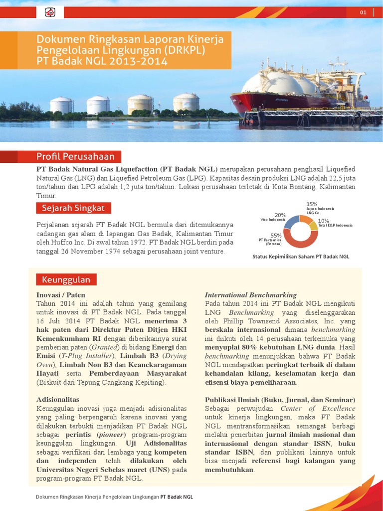 Dokumen Ringkasan Laporan Kinerja Pengelolaan Lingkungan (DRKPL) PT ...