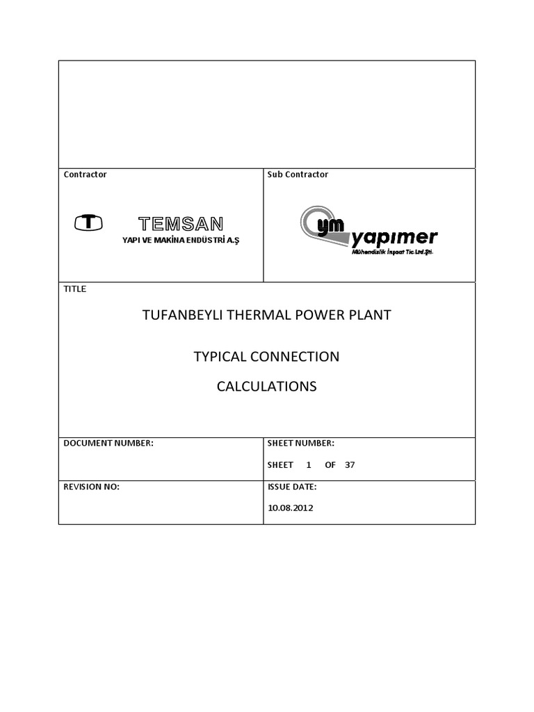 Typical Connection Calculation Report | PDF