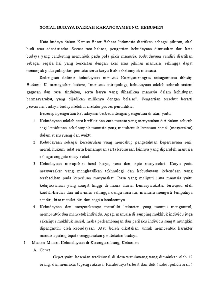 Sosial Budaya Daerah Karangsambung Dan Parangkusumo | PDF | Ilmu Sosial | Agama & Spiritualitas