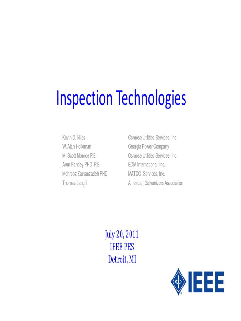 Inspection Technologies With Kevin Niles | PDF