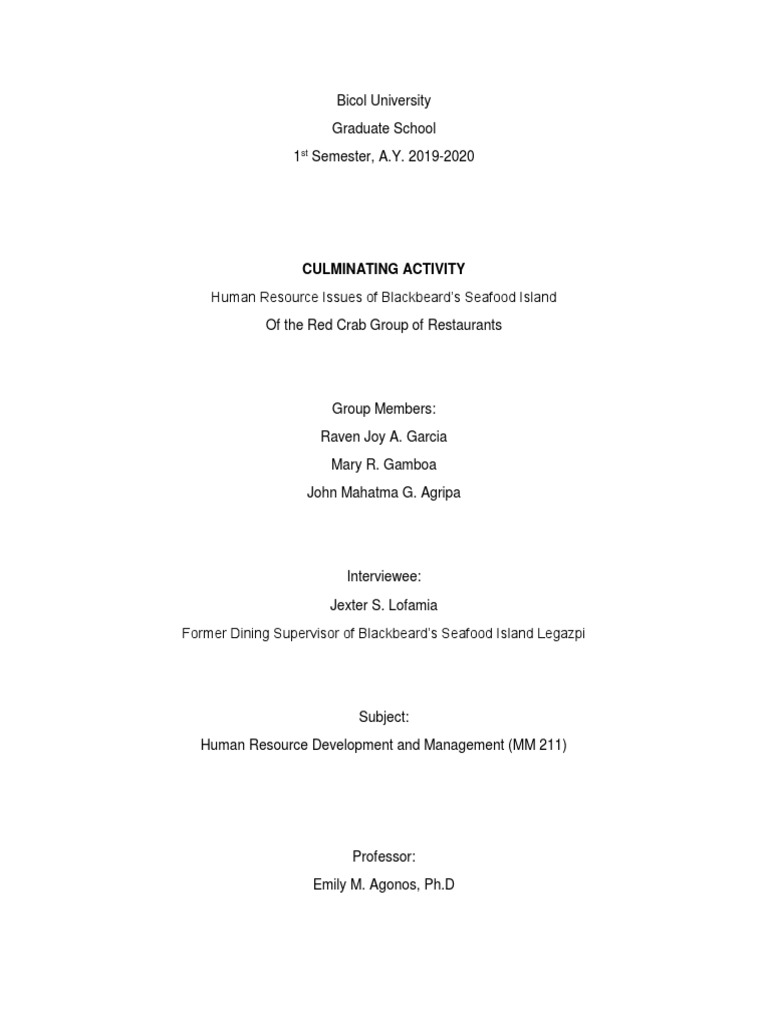 Culminating Activity Paper Draft Edited | PDF | Career & Growth | Wellness