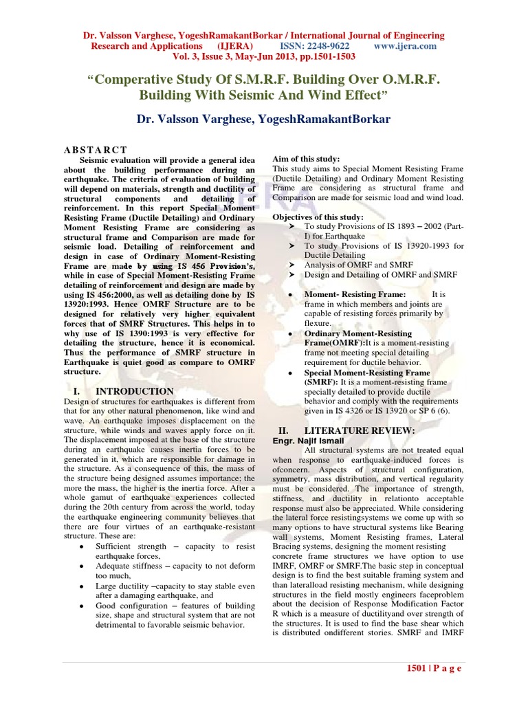 Comparison Between SMRF and Omrf Building PDF | PDF