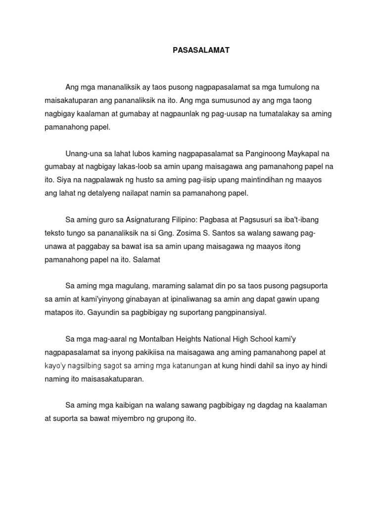 Pasasalamat Pdf