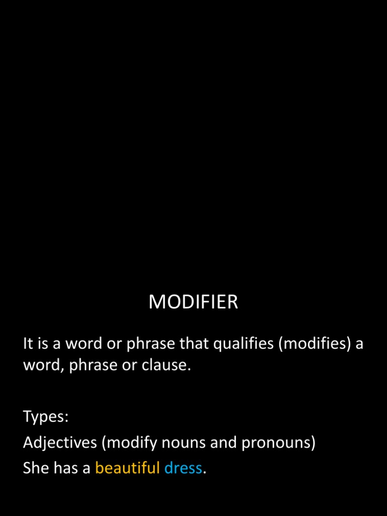 English Modifiers | PDF