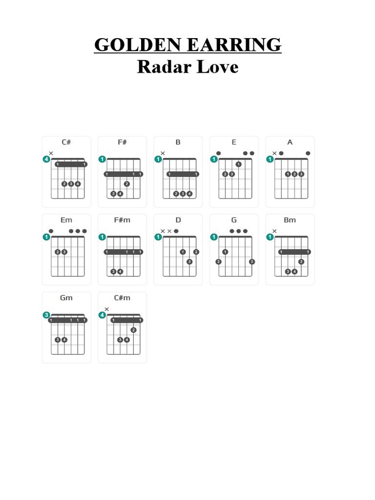 Radar Love. Acordes | PDF