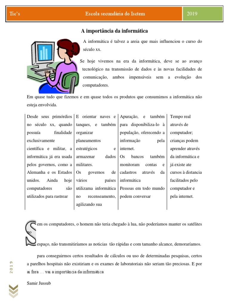 A Importância Da Informática | PDF