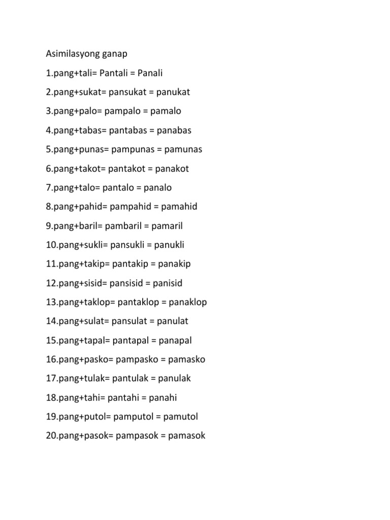 Example Ganap at Di Ganap | PDF