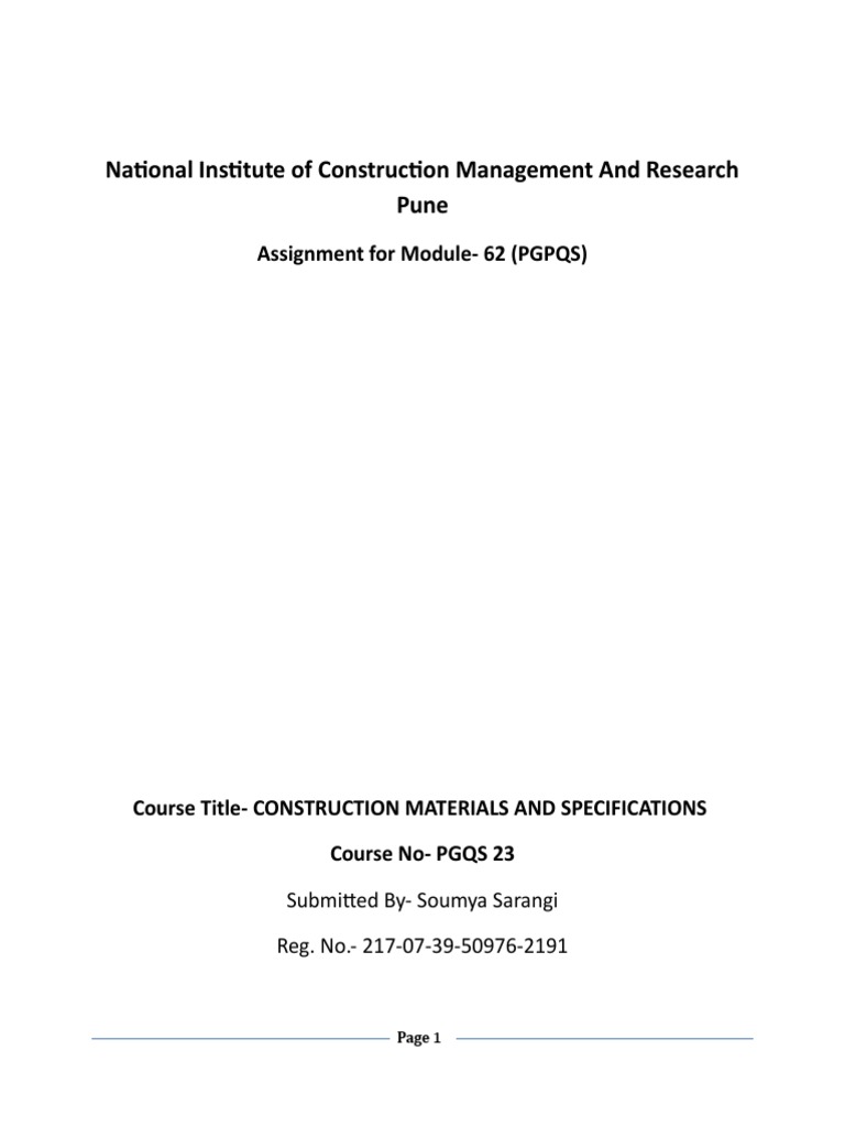 Construction Materials and Specifications | PDF
