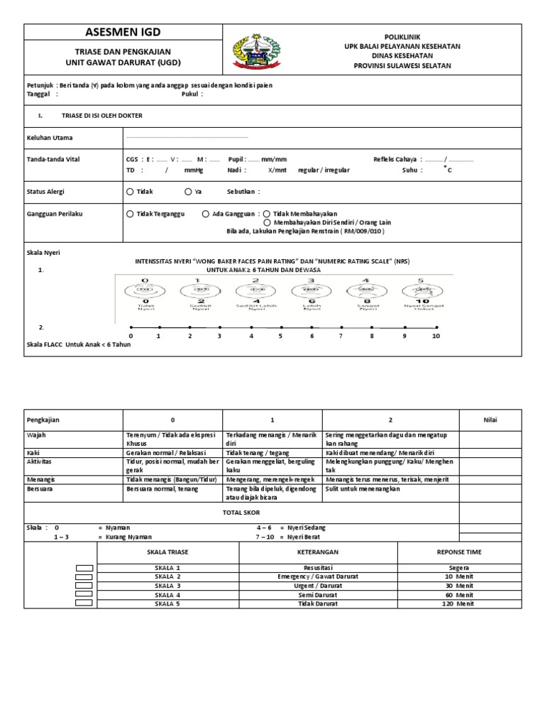Asesmen Igd (Triase Dan Pengkajian) | PDF