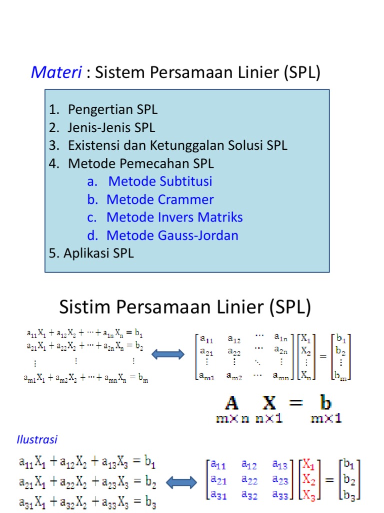 Power Point 6 Matriks Dan SPL | PDF