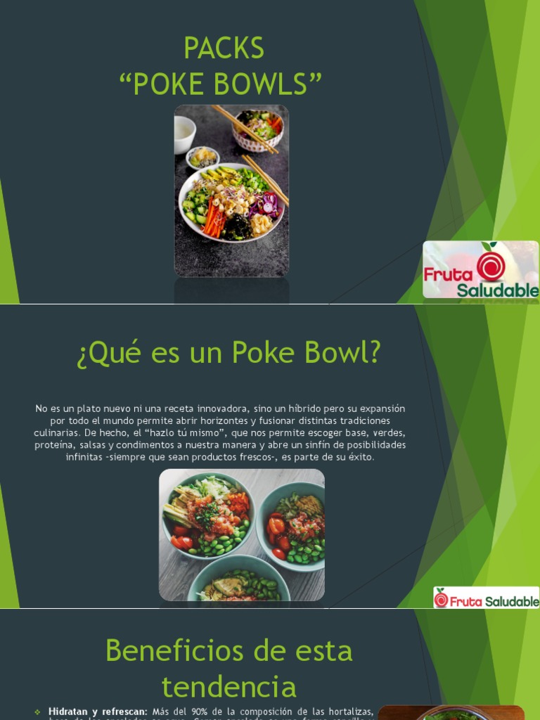 PACKS Poke Bowls | PDF | Hogar, jardinería y bricolaje | Salud y bienestar