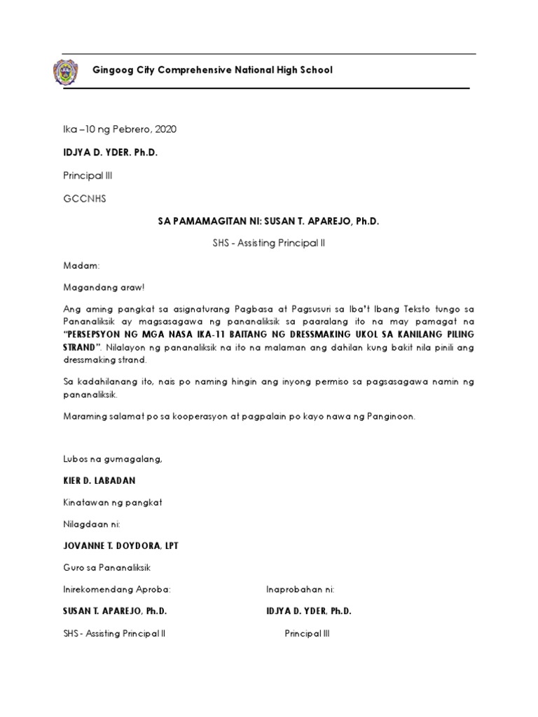 Liham Patnugot | PDF