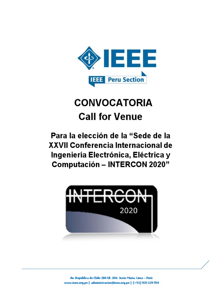 Convocatoria Sede INTERCON 2020 | PDF | Arte
