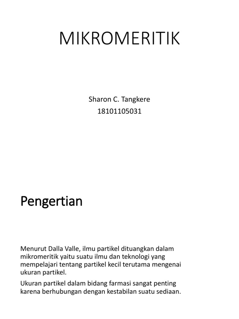Mikromeritik | PDF | Sains & Matematika