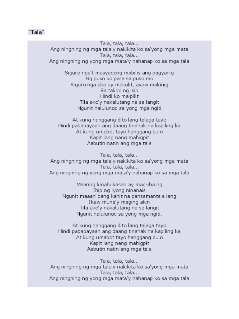Tala Lyrics | PDF