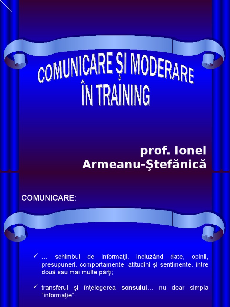 Comunicare Si Moderare in Training | PDF
