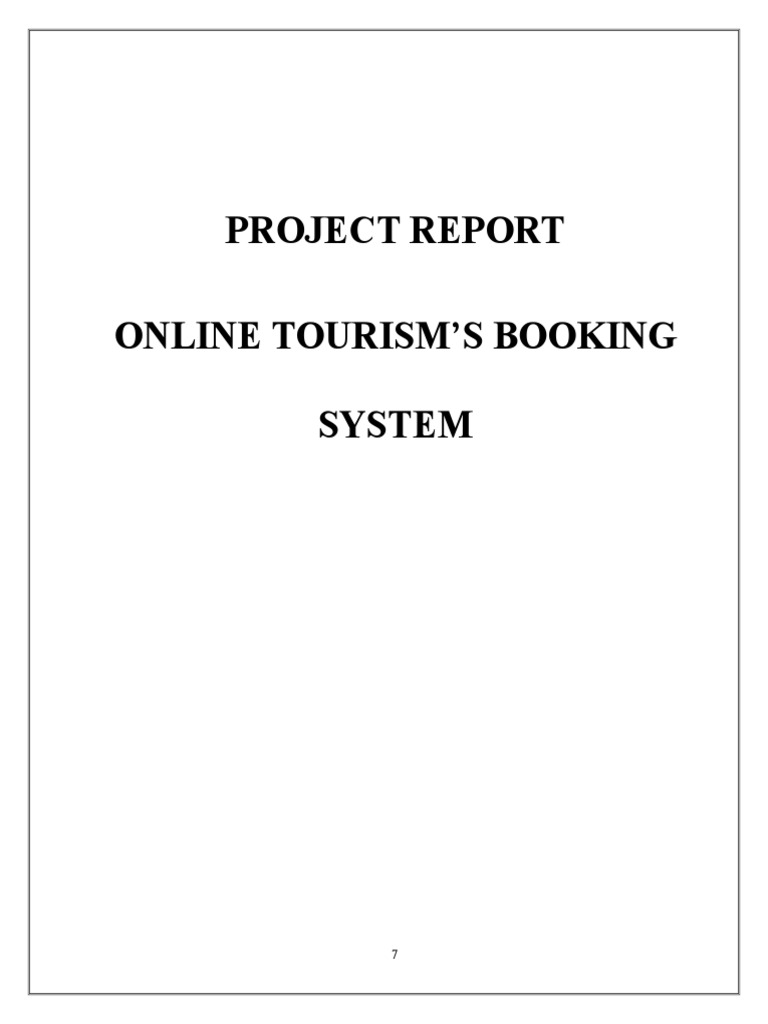 Project Report Tour and Travel | PDF