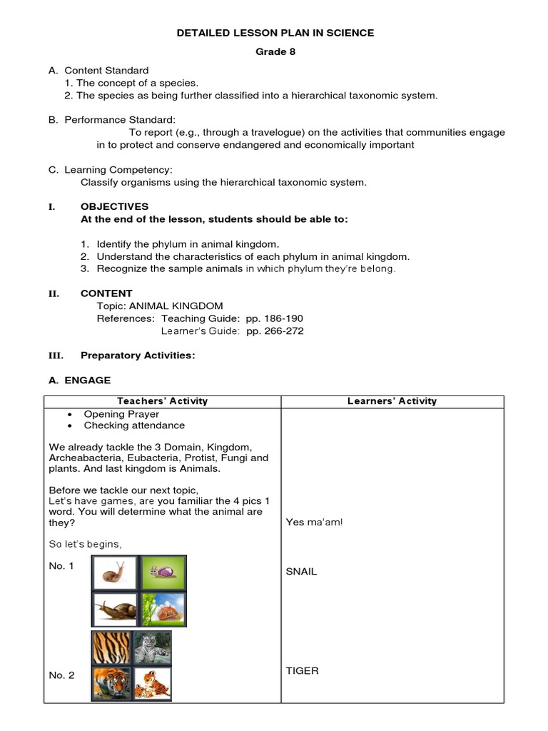 Animal Kingdom Classification Chart For Kids