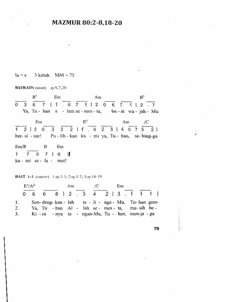 Mazmur 80 2-8, 18-20 (Tahun A) PDF | PDF