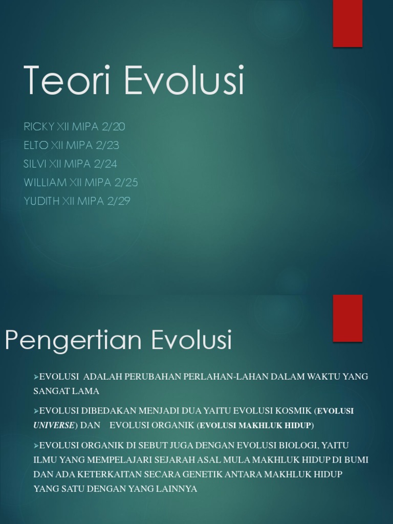 Teori Evolusi dan Peran Darwin | PDF