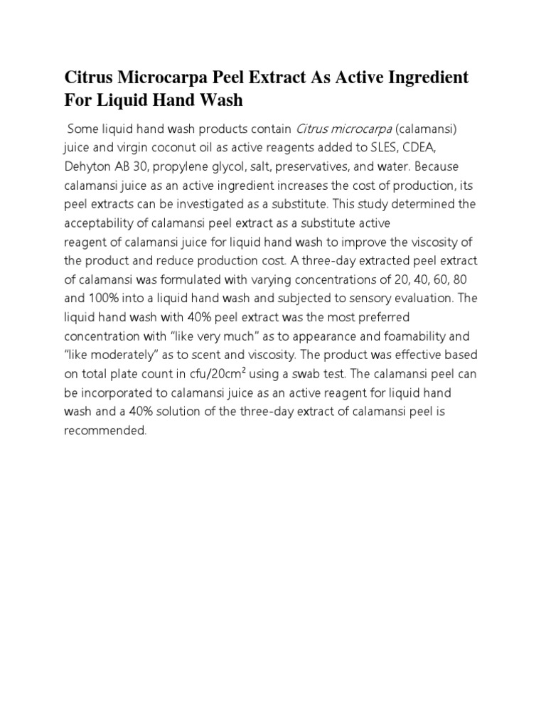 Citrus Microcarpa | PDF